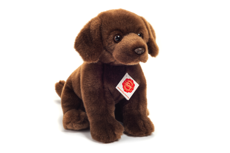 Teddy Hermann Soft toy Labrador, 25cm dark brown