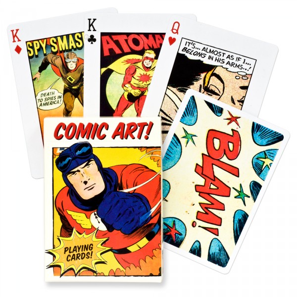 comic playing cards